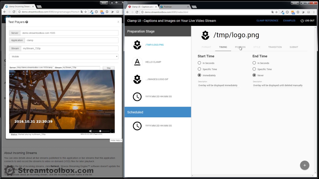 Dynamic Video Overlays with Clamp UI and REST API - YouTube