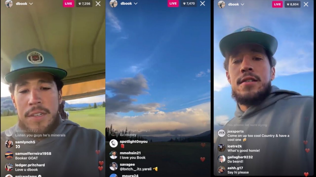 Devin Booker Golfing On IG Live For About 3 Minutes - YouTube