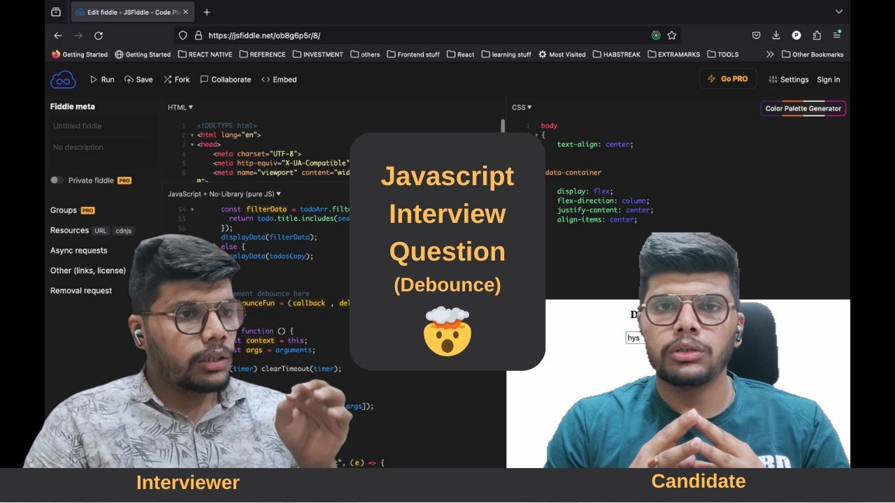 Frontend Interview Question Ft Debounce 🔥 Ep 1 Youtube