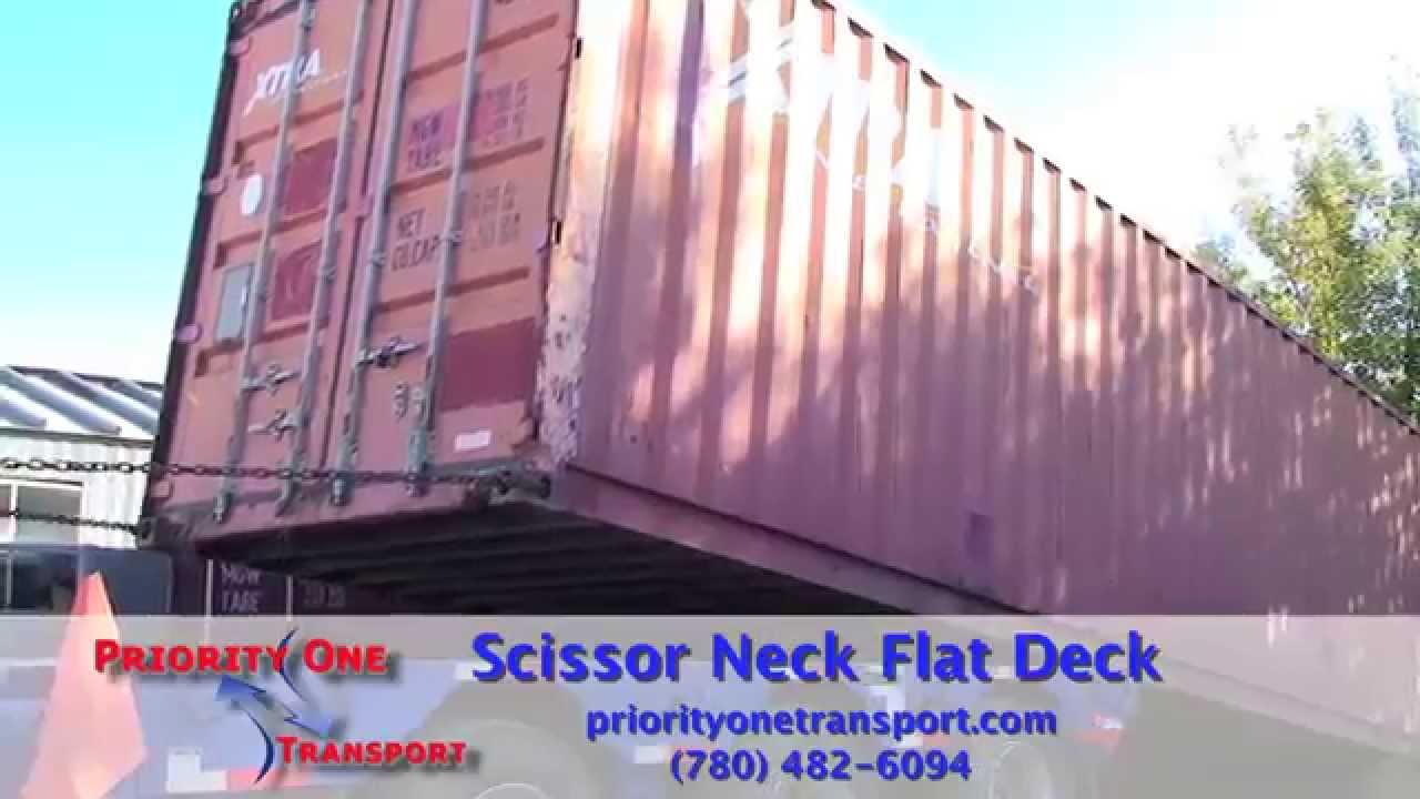 Priority One Transport Scissor Neck Flat Deck - YouTube