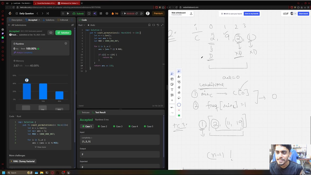 LeetCode | Count the Number of Computer Unlocking Permutations | C++ | Golang | Rust - YouTube
