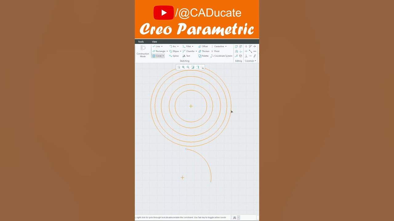 🖱️ Concentric Circles Mastery in Creo Parametric Sketch Mode 🎯 - YouTube