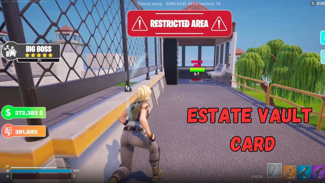 HOW TO FIND estate vault card LOCATION PRISON TYCOON MAP FORTNITE ...
