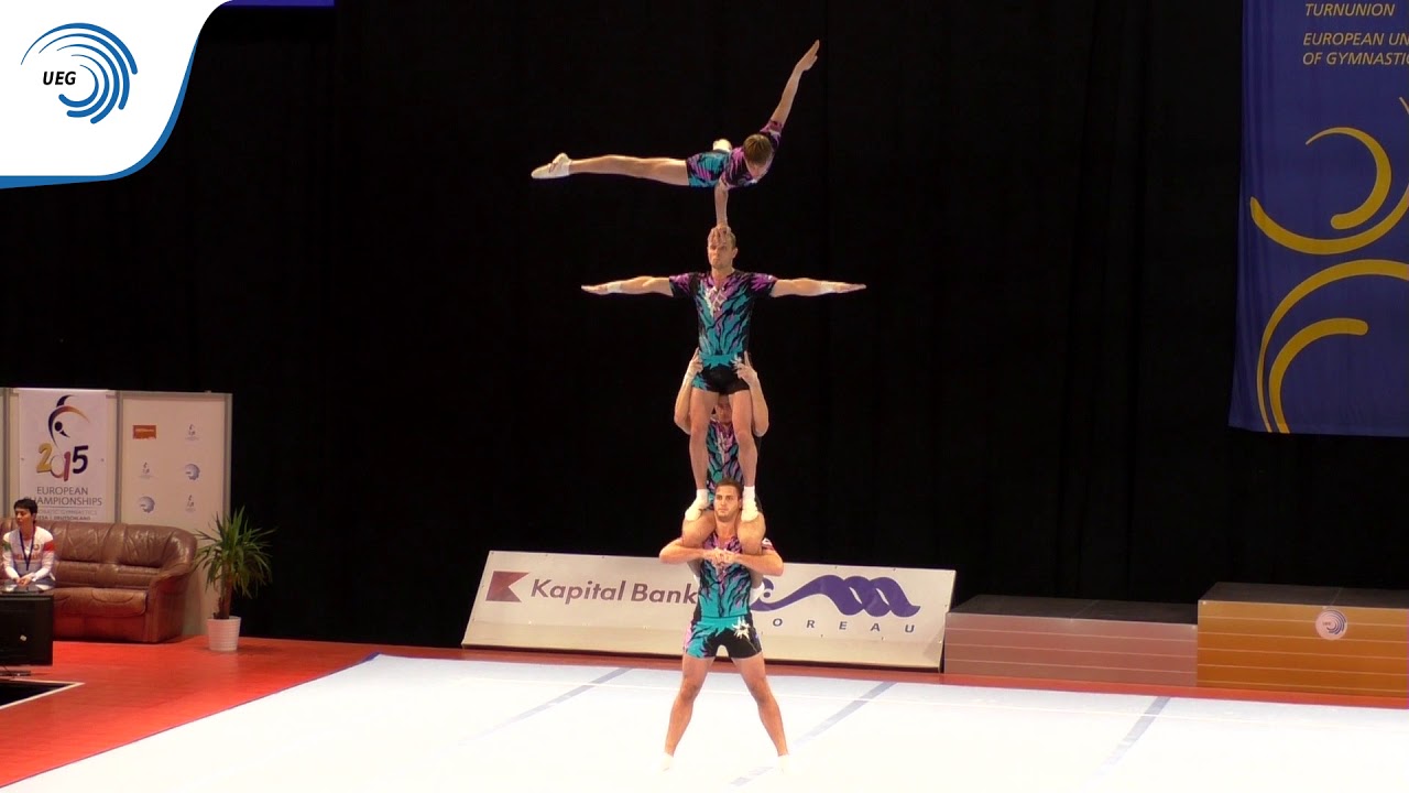 Men's group Russia - 2015 All-Around Acro Euro silver medallists - YouTube