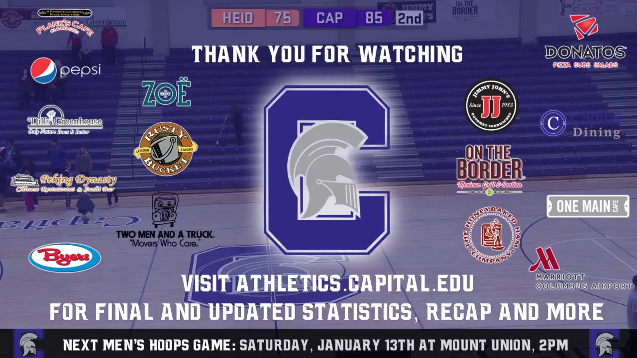Capital Men's Basketball vs. Heidelberg - YouTube