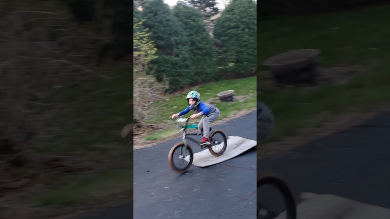 first bunny hop onto ramp - YouTube