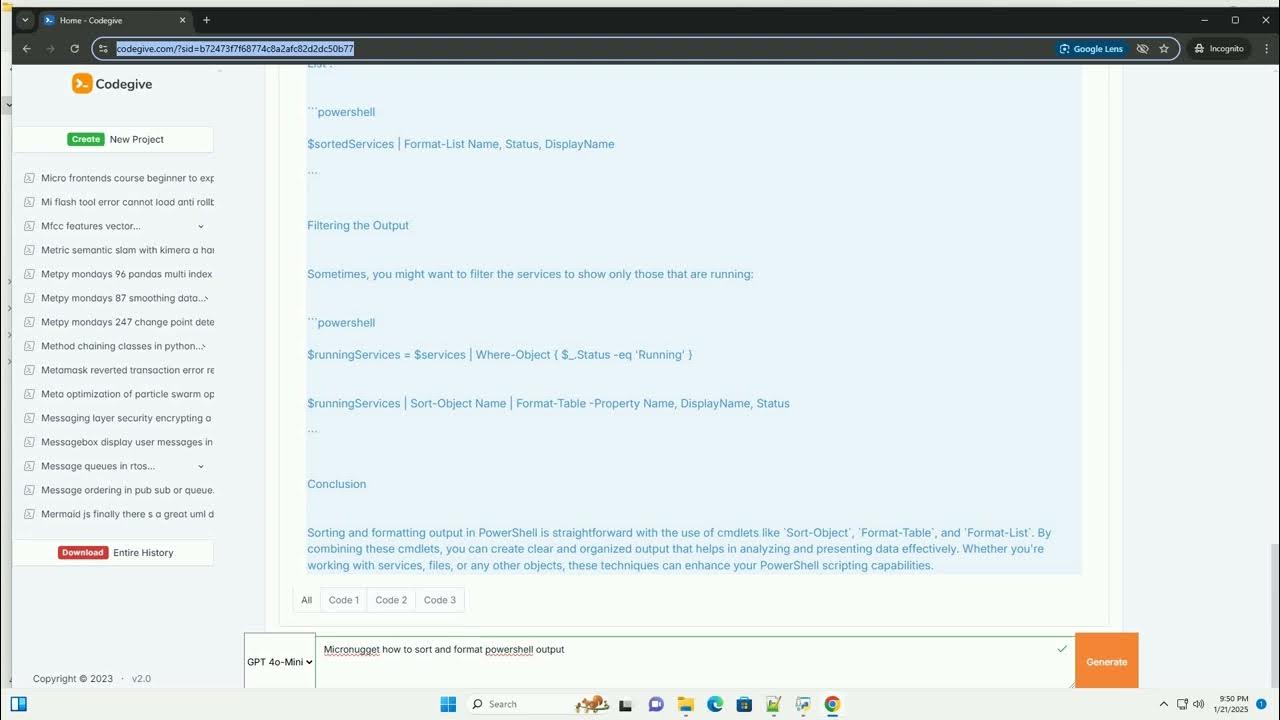 micronugget how to sort and format powershell output - YouTube