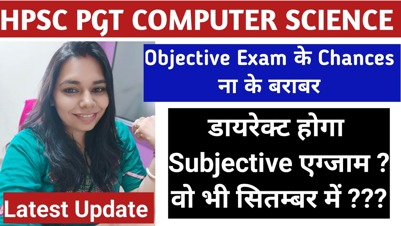 Hpsc Pgt Computer Sciencelatest Update Youtube