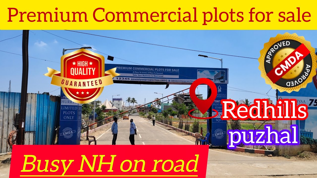 Redhills puzhal🤩Commercial & residencia plots🥳 for sale/ NH busy area ...