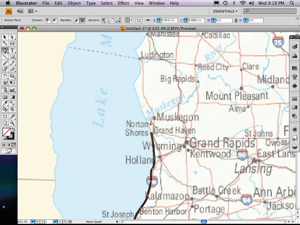 Part 3 of 9: Adobe Illustrator map tutorial DRAWING THE MAP - YouTube