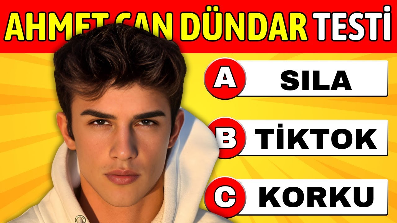 Ahmet Can Dündar'ı Ne Kadar Tanıyorsun 🤔 Ahmet Can Dündar Bilgi Yarışması ️Ahmet Can Dündar ...