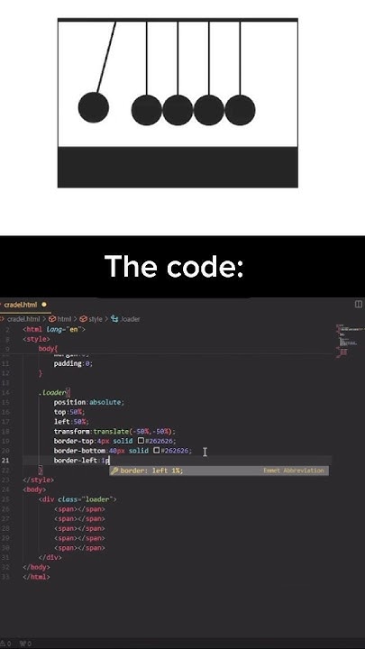 Newton S Cradle Html Css Coding Shorts ποΈ Coding Shorts Computerscienceconcepts Html