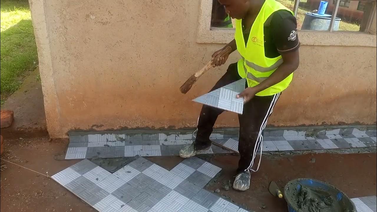 diagonal tile layout design @donelandscapers @ArtSpacePainting - YouTube