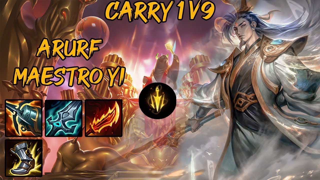 PERSONAJE 1 V 9 ARURF? | MASTER YI | ARURF | LEAGUE OF LEGENDS - YouTube