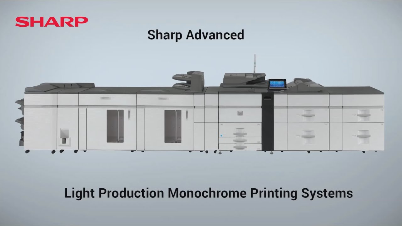 Sharp MX M904,MX M1054, MX M1204 Multi-function Photocopier / Printer - YouTube
