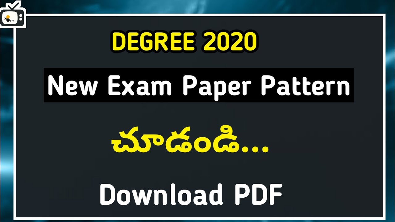 BSC/BCOM/BA Degree exam new model paper 2020|degree new model paper ...