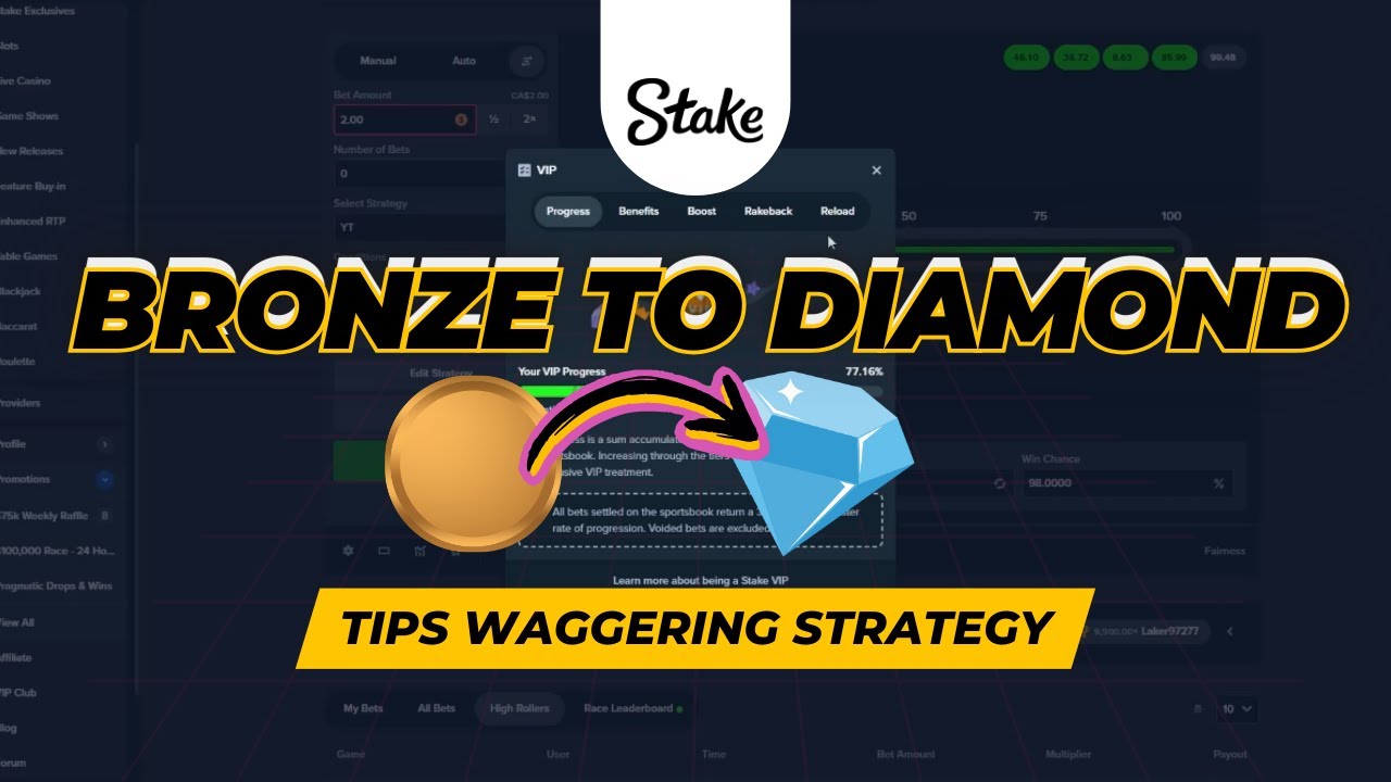 STRATEGY LEVEL UP STAKE VIP FROM BRONZE TO DIAMOND💎💎💎 - YouTube