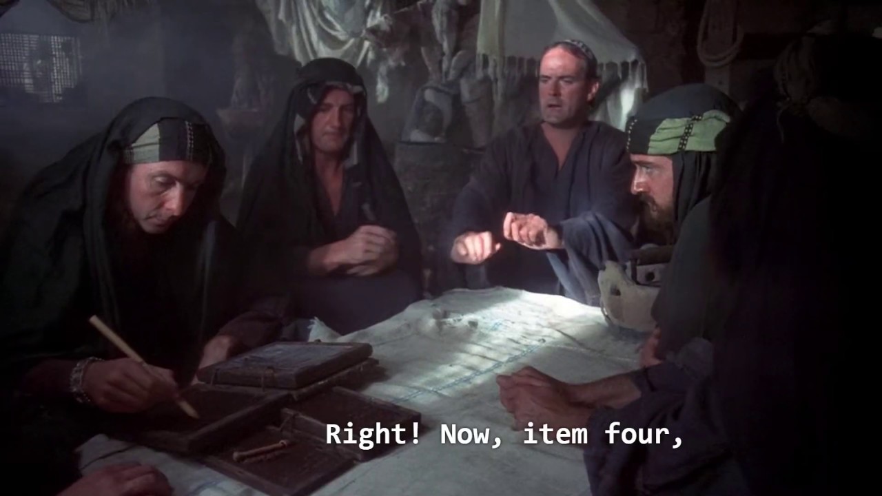 Monty Python's Life of Brian Planning the Overthrow of the Empire - YouTube