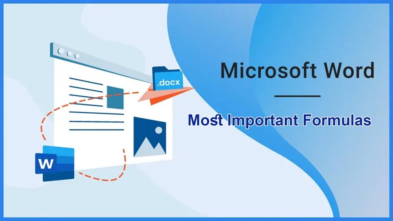 Most important MS Word formulas - YouTube