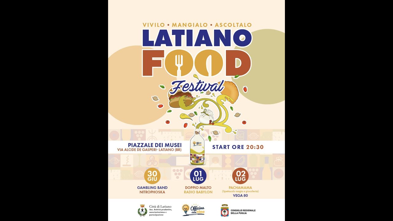 Latiano - Latiano Food Festival Presentazione 30 Giugno 2023 - YouTube