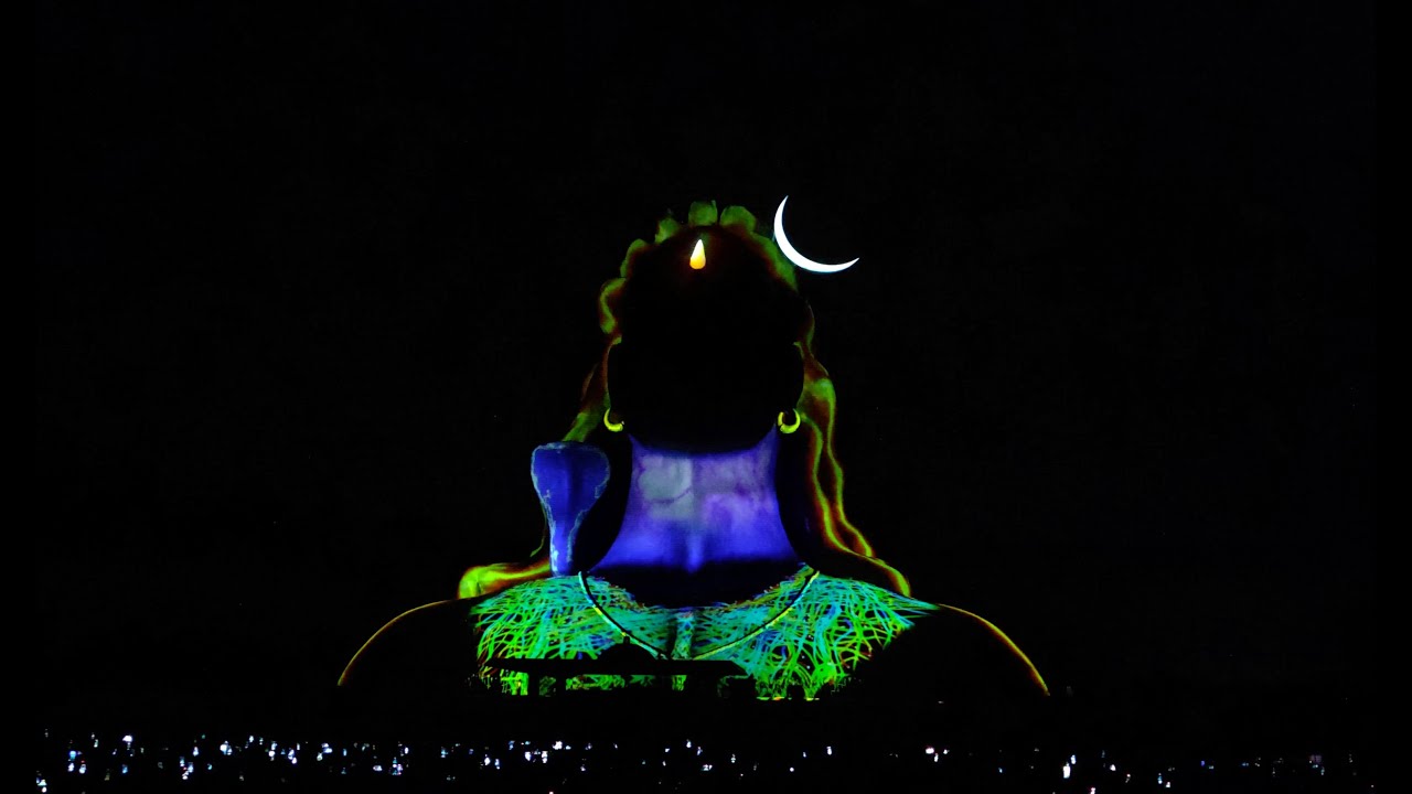 Adiyogi 3D Light Show - YouTube