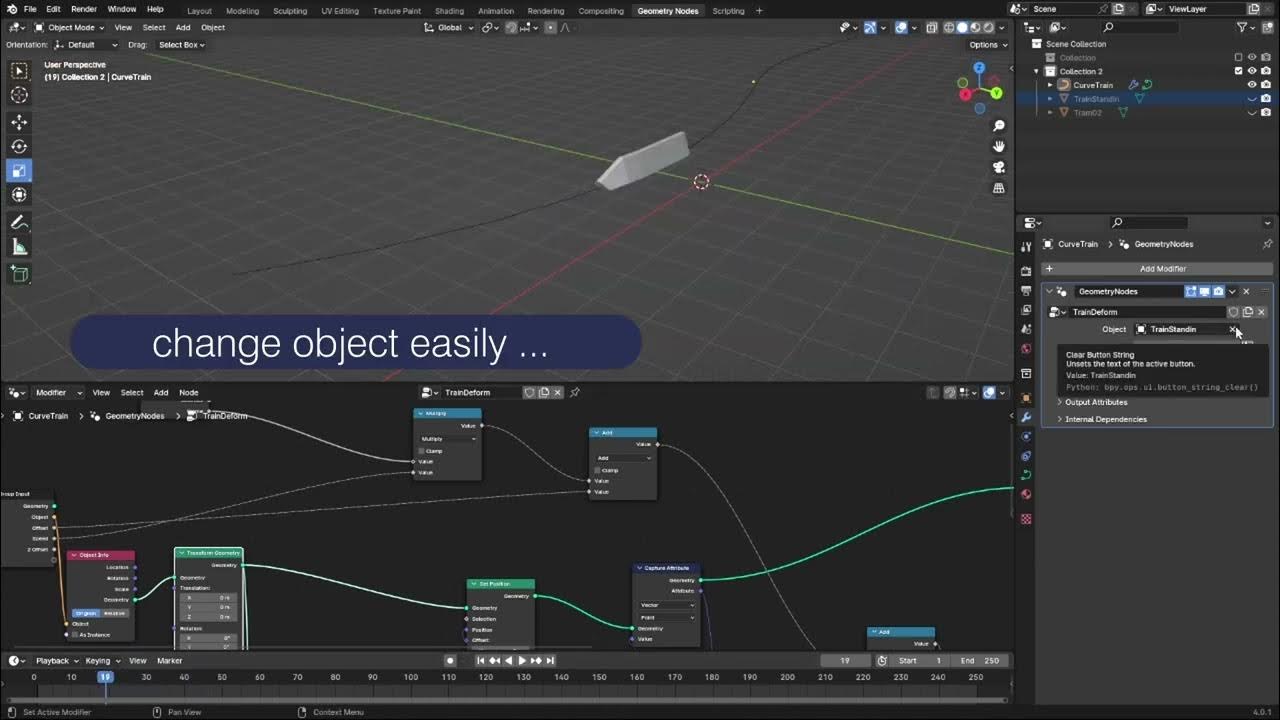 Simple Curve Deform using geometry nodes - YouTube