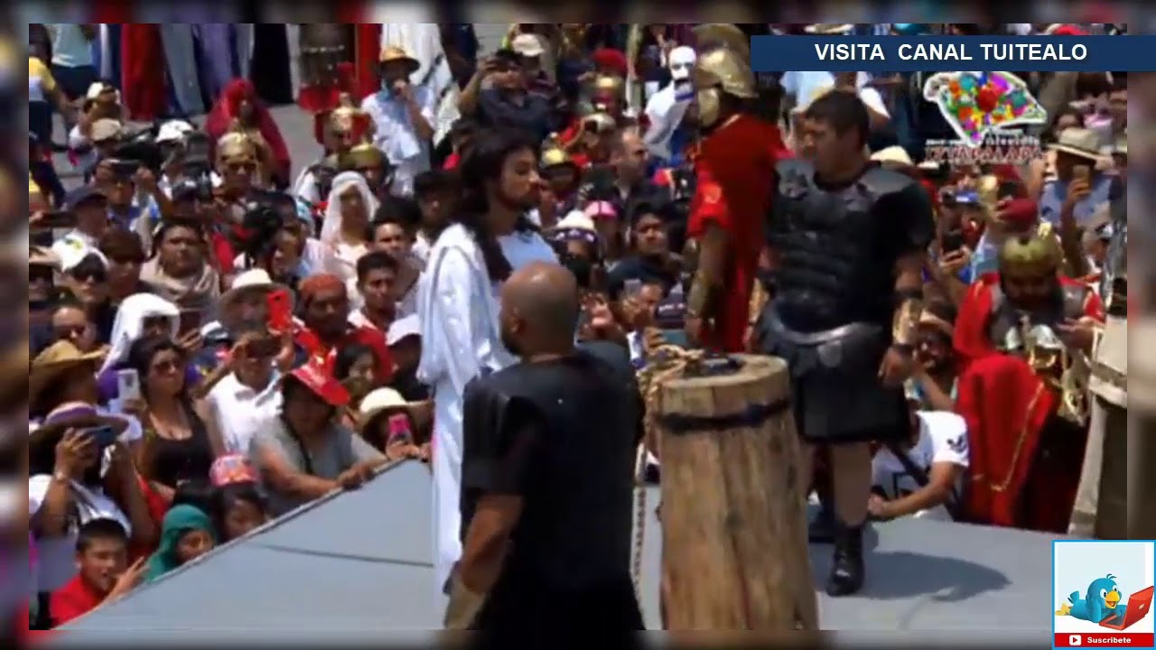 Jesús es azotado en La Pasión de Cristo en Iztapalapa 2019 Viacrucis ...