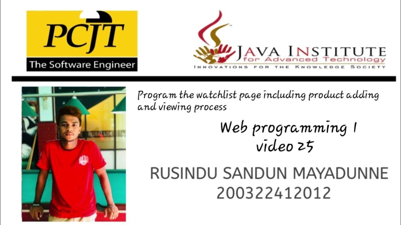 Program the watchlist page including product addition and viewing process | Web project | Task ...