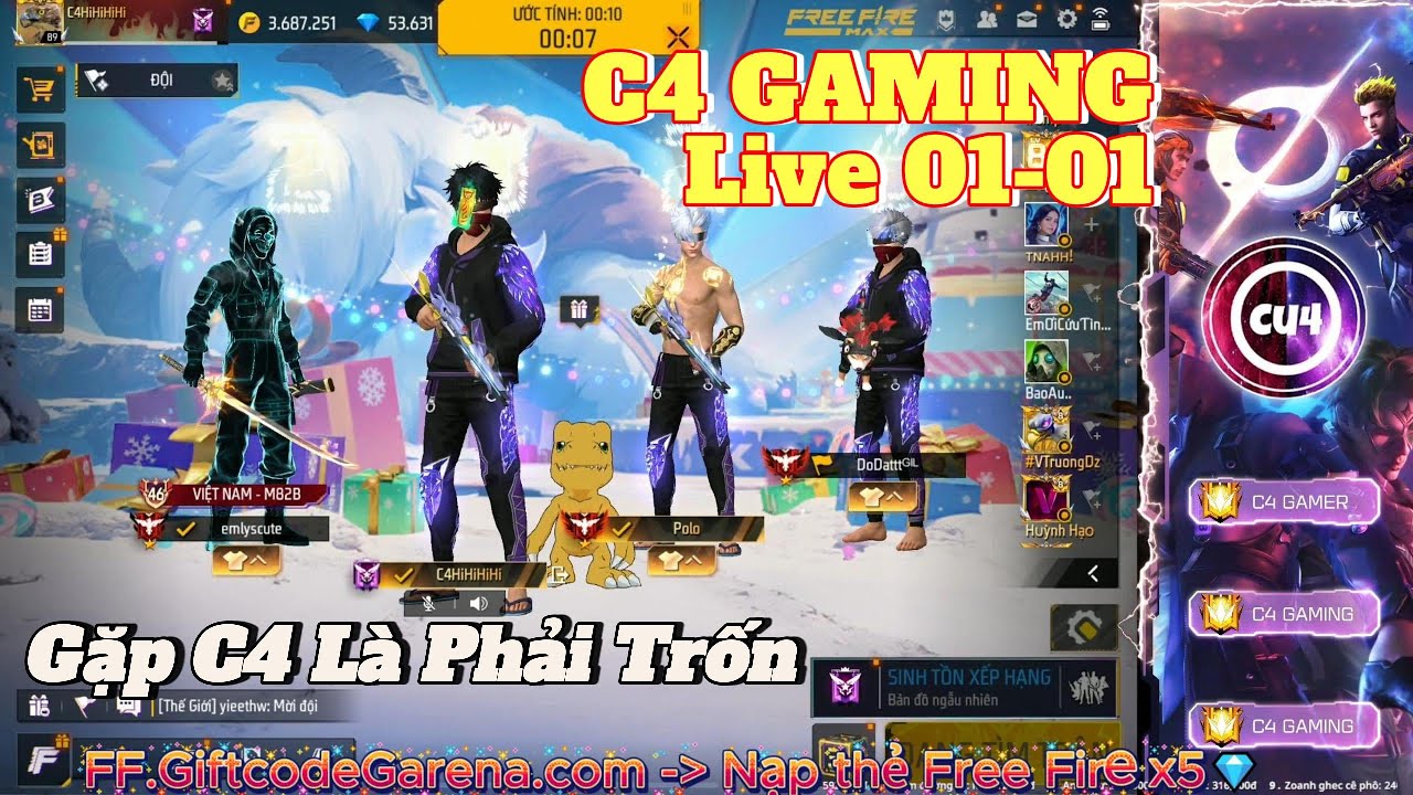 C4 GAMING LIVE 01-01. Gặp C4 Là Phải Trốn | Free Fire - YouTube