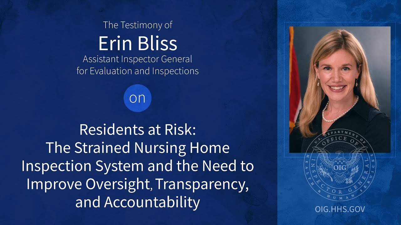 Assistant IG for Evaluation and Inspections Erin Bliss Testifies Before ...