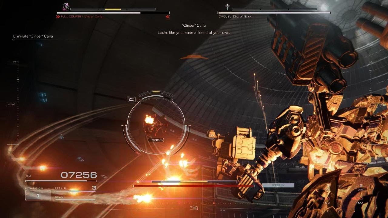 ARMORED CORE VI: "Cinder" Carla and "Chatty" Stick Boss Fight - YouTube