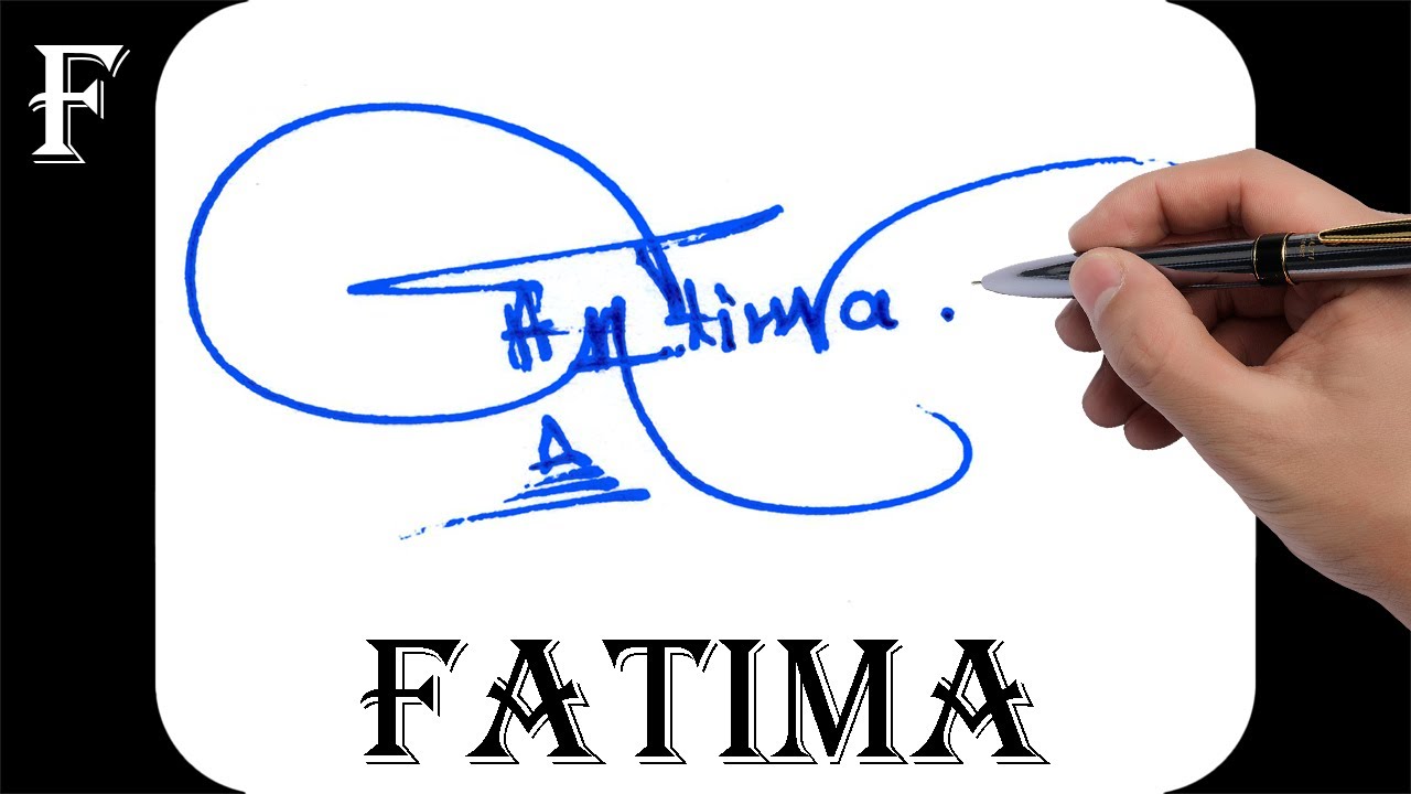 Fatima name signature design - F signature style - How to signature ...