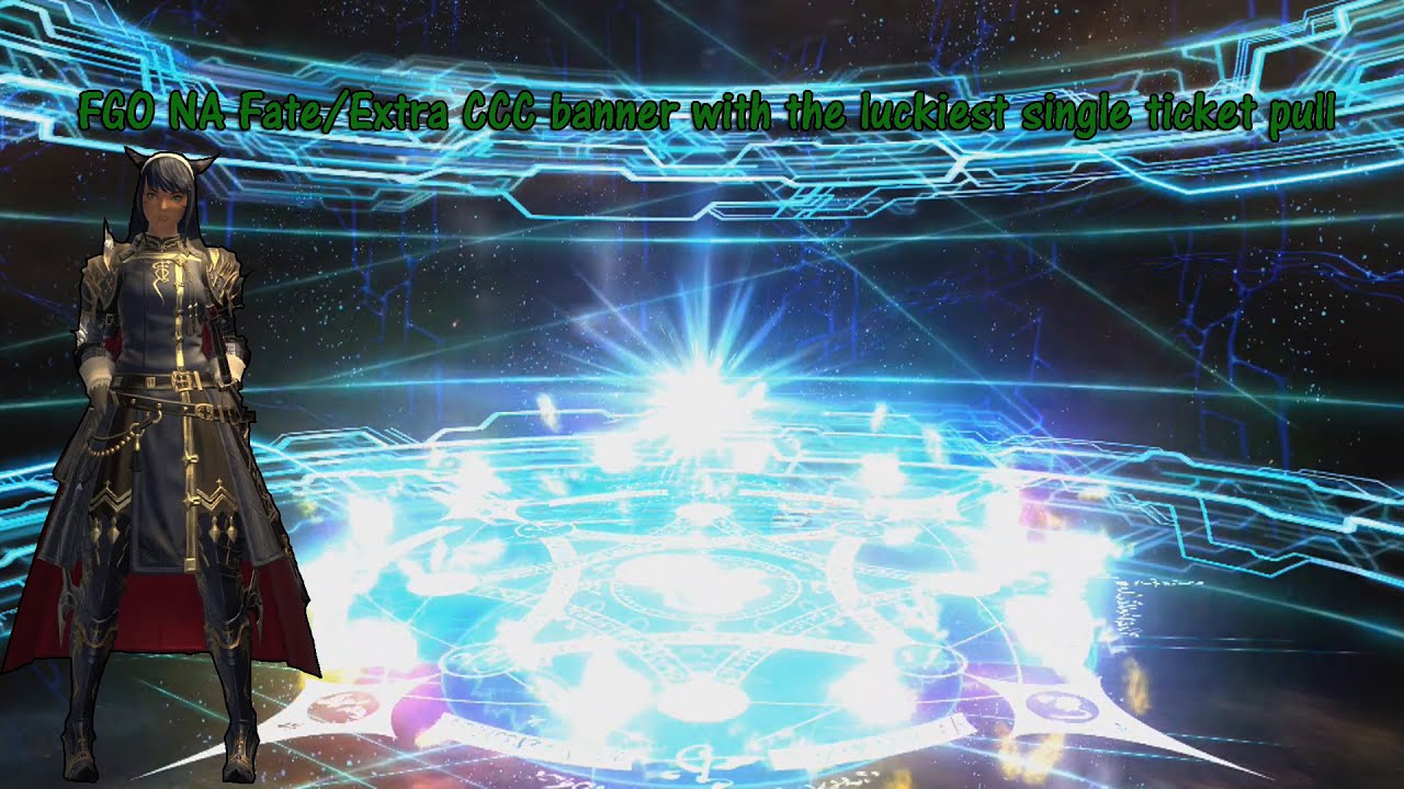 FGO NA Fate/Extra CCC banner with the luckiest single ticket pull - YouTube