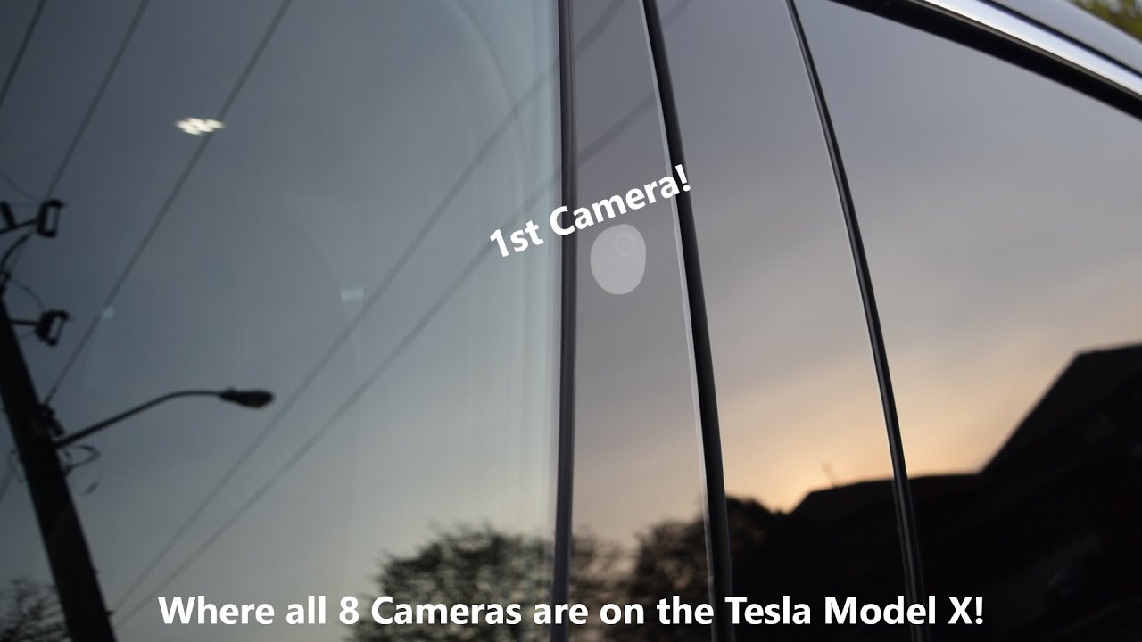 Where all 8 Exterior Cameras are on the Tesla Model X! - YouTube