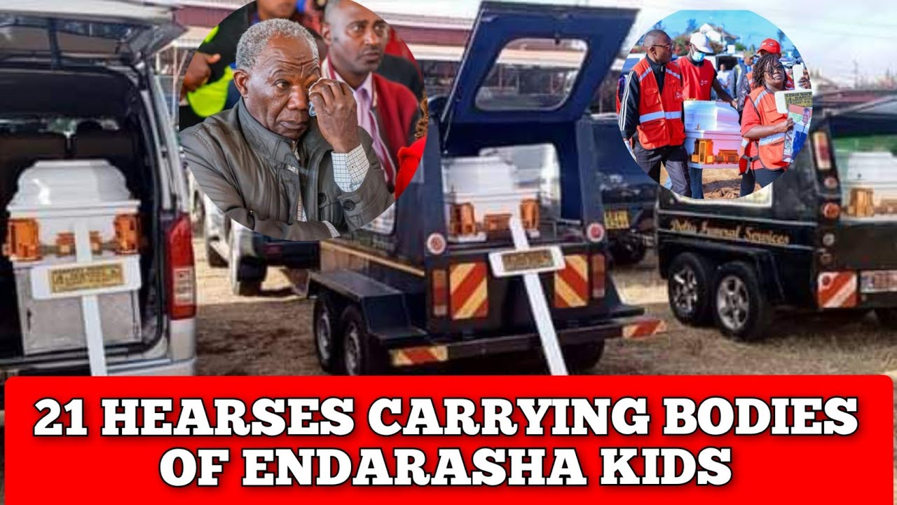 PAIN AND TEARS 21 HEARSES CARRYING FAMILY LEAVES WITH ENDARASHA KIDS ...