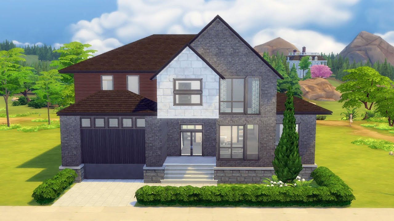The Sims 4 - Family Home | Speed Build | Family House Building - YouTube