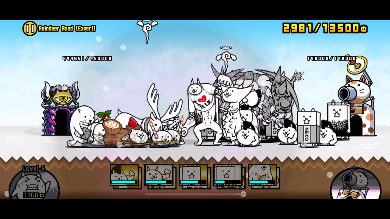 The Battle Cats - Reindeer Fish Awakens - Reindeer Road (Expert) - YouTube