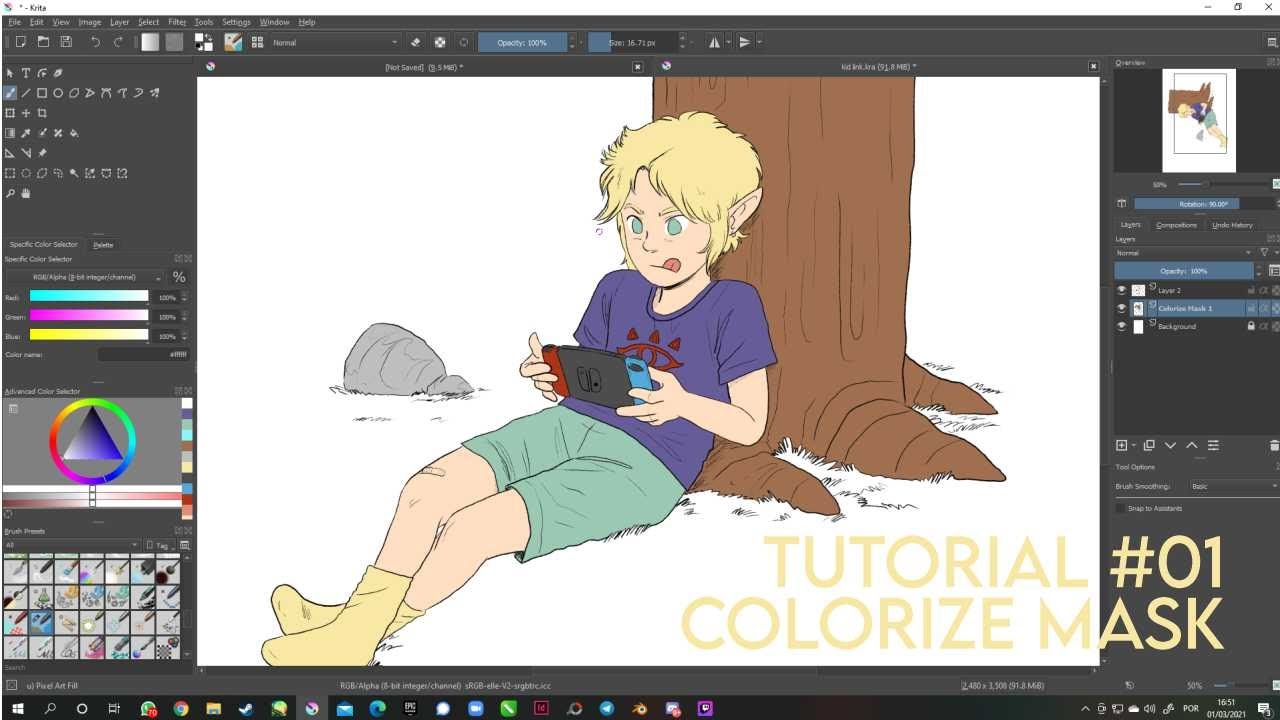 Como colorir mais rápido no Krita? TUTORIAL #01 - YouTube