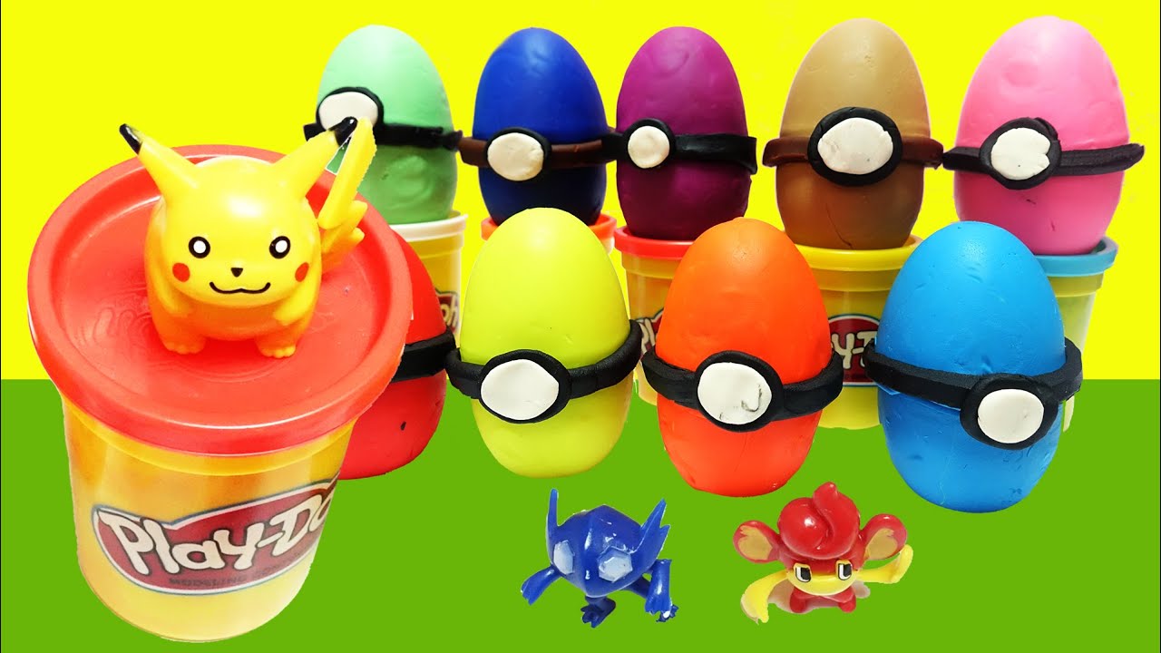 Learn Colors with POKEMON GO Play-Doh | เรียนรู้สี ภาษาอังกฤษ ไข่ ...