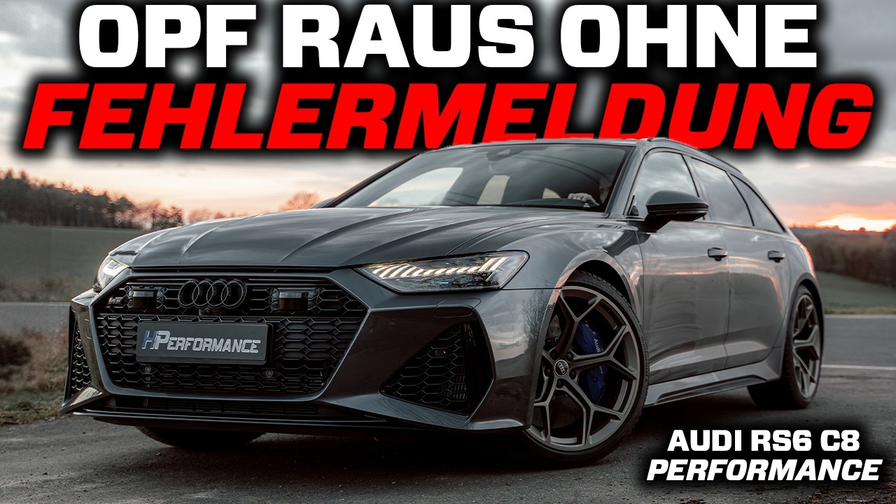OPF DELETE OHNE FEHLERMELDUNGEN! MEHR LEISTUNG & SOUND? Audi RS6 C8 Performance - YouTube
