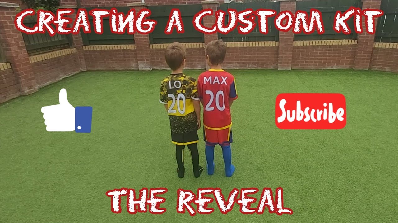 THE REVEAL. THE BOYS CUSTOM DESIGNED FOOTBALL KITS - YouTube
