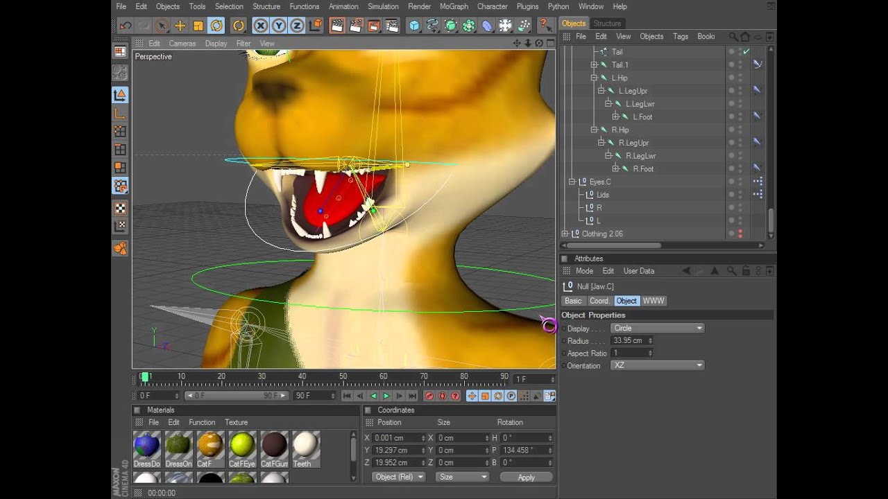 Cinema 4D Rigging 07 - A Look at Eye and Jaw Controls using XPresso ...