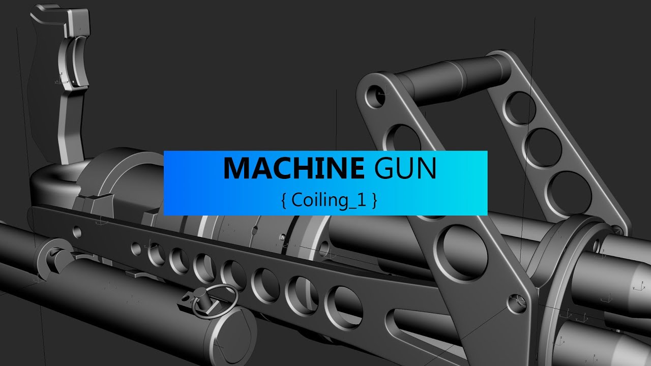 Machine Gun | Coil_1 // 3ds Max - YouTube