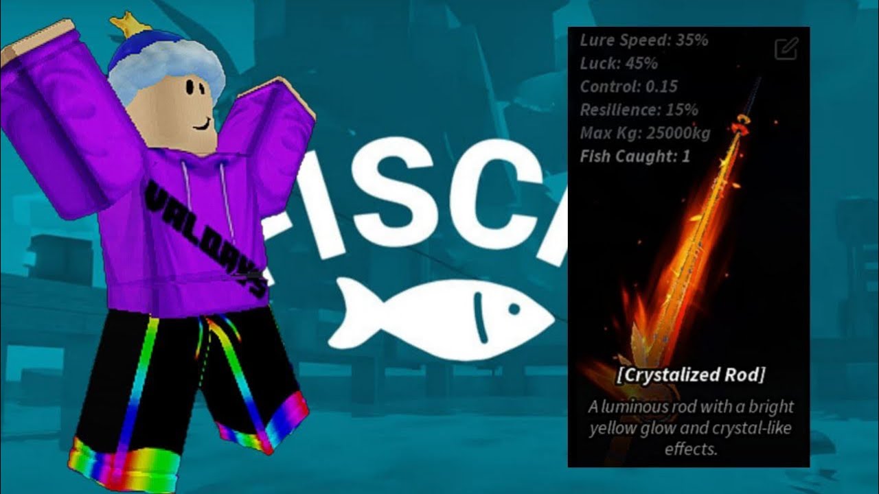 Aku mendapatkan crystallized rod dalam fisch (Roblox Malaysia) - YouTube