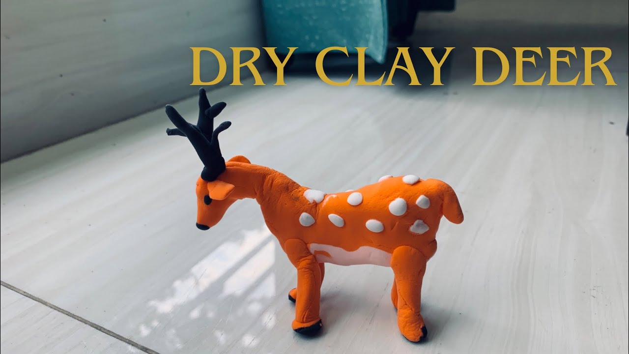 Dry🦌Deer clay |deer making with clay|crafideas#clayart #animals #craft ...
