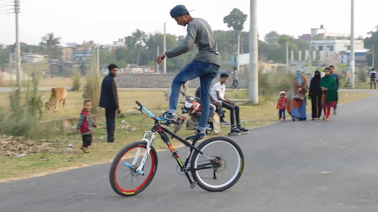 How to Ride Bicycle In 5 Minutes "Bike Parkour" -Streets of San BD ...