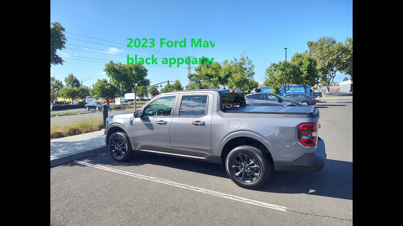 2023 Ford Maverick lariat hybrid black appearance package review - YouTube