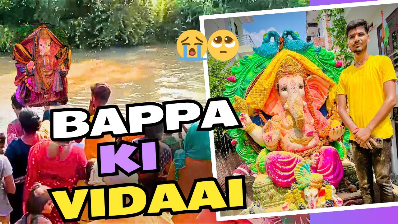 Bappa ki Vidaai 😭🥺🙏🏻.. #piyushprajapativlogs #youtube #vlog - YouTube