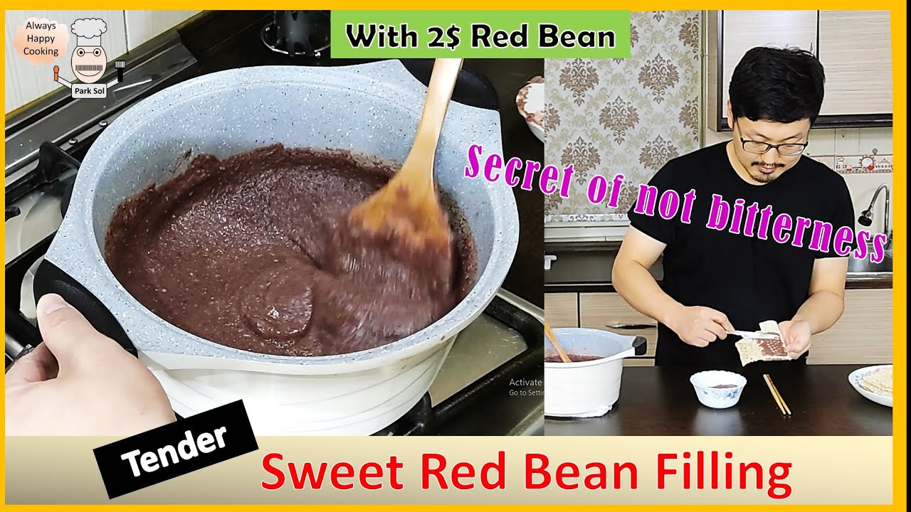 Sweet Red Bean Filling | Secret of not bitterness | Sweet Red Bean ...