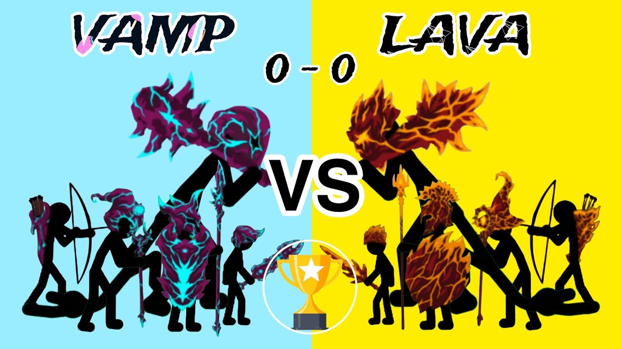 vamp stickman vs lava stickman - stickman costume tournament - stick ...